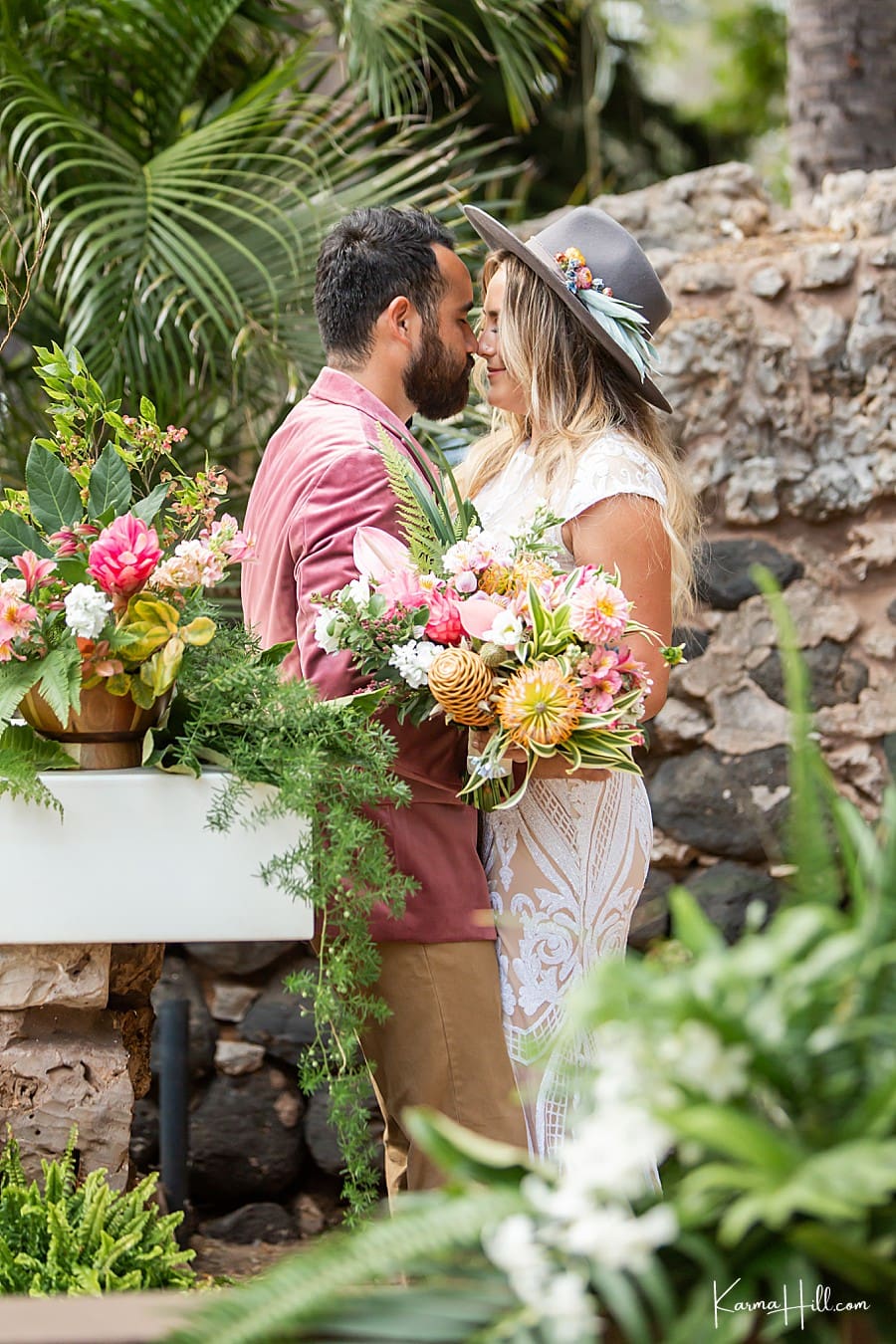Rustic Hawaiian Ruins - Maui Wedding Photography