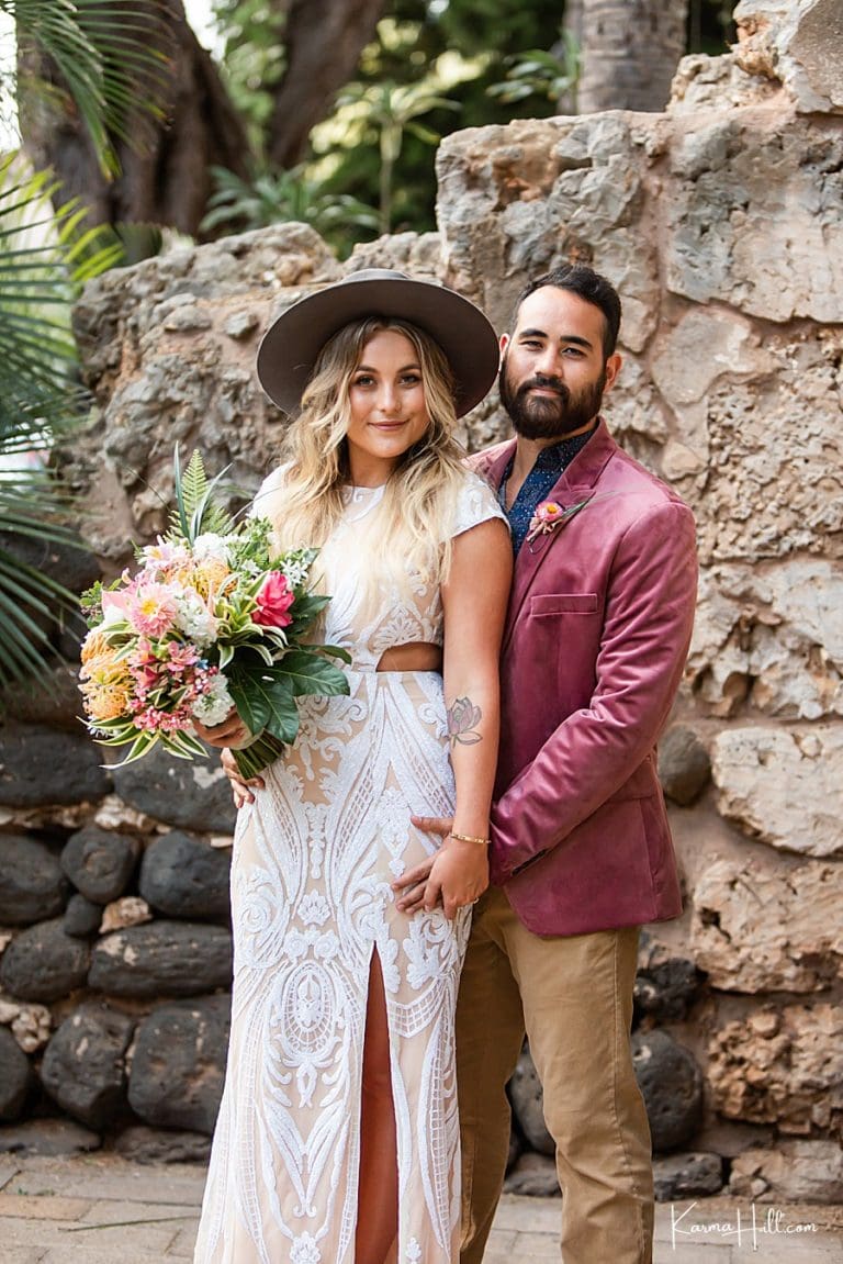 Rustic Hawaiian Ruins - Maui Wedding Photography
