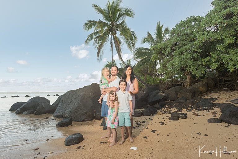 Greetings From Hawaii - Harlan Family's Beach Portraits in Kauai
