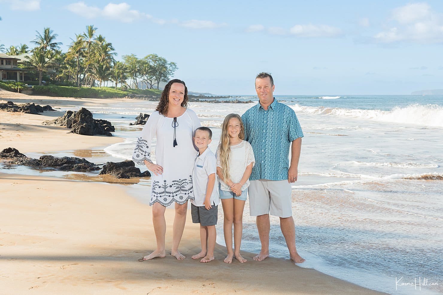 Sunny Beach Moments - Easley Family's Maui Beach Portraits