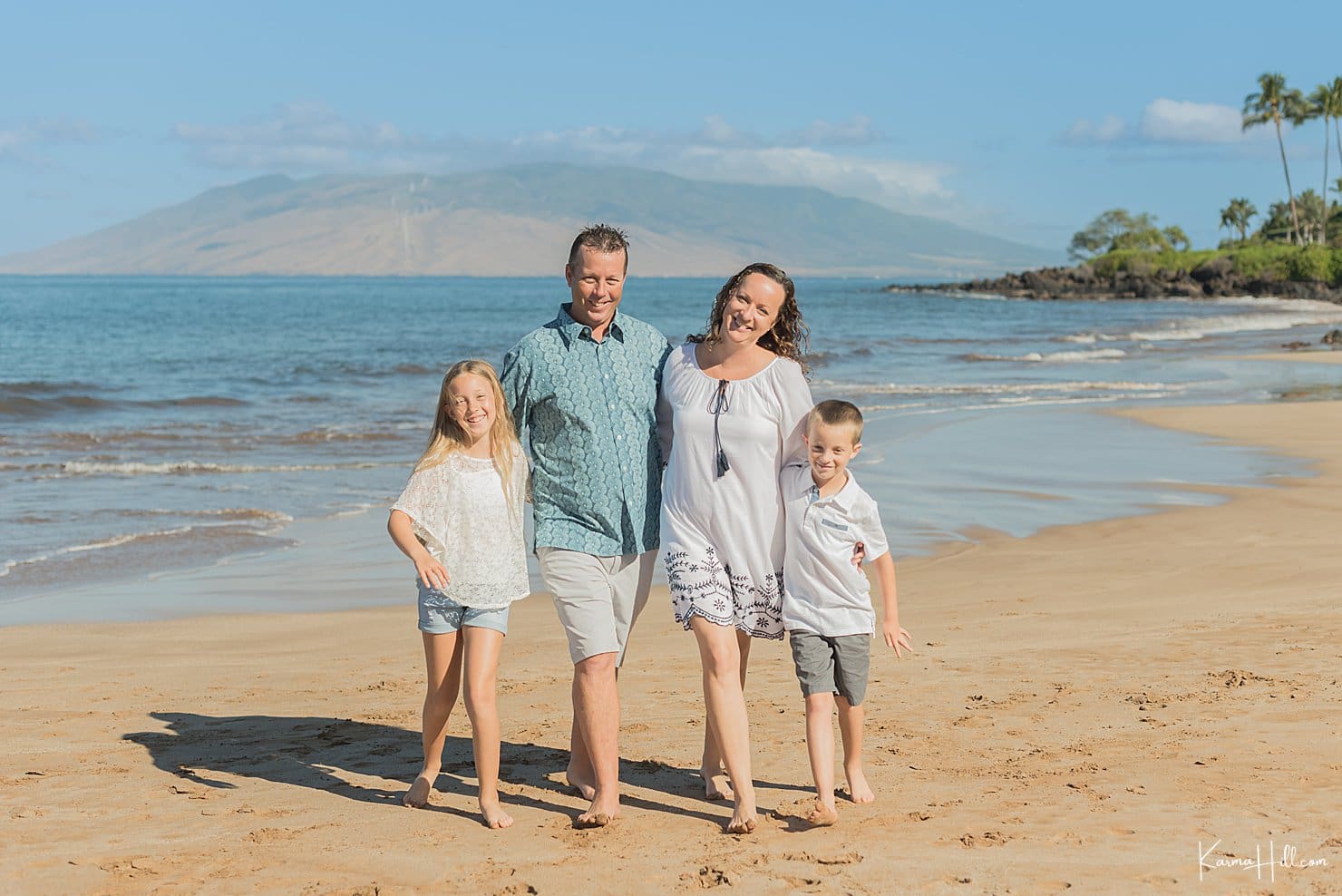 Sunny Beach Moments - Easley Family's Maui Beach Portraits