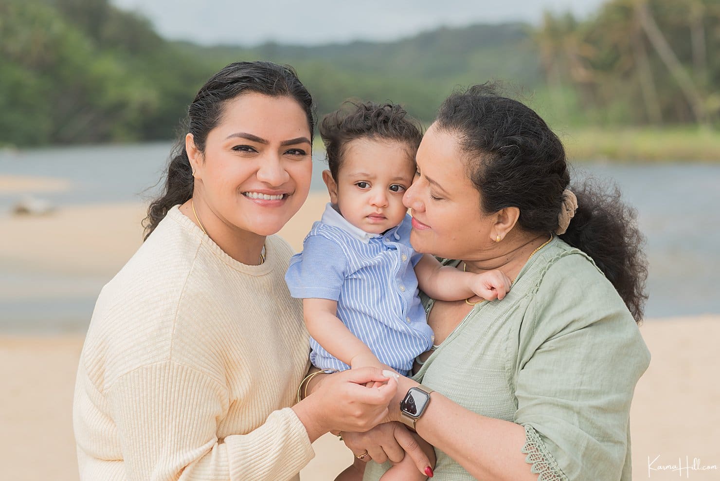 Our Waves Of Life - Gamalath Family's Beach Portraits in Kauai