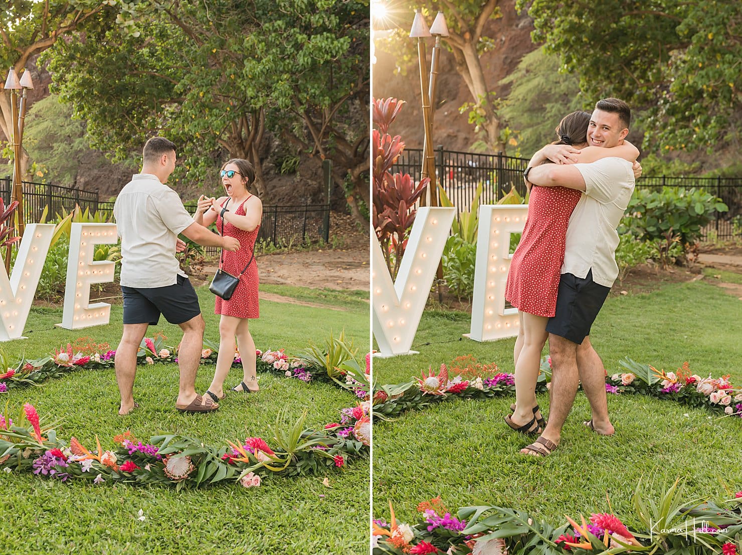 With Love - Madie & Brian's Maui Proposal Portrait