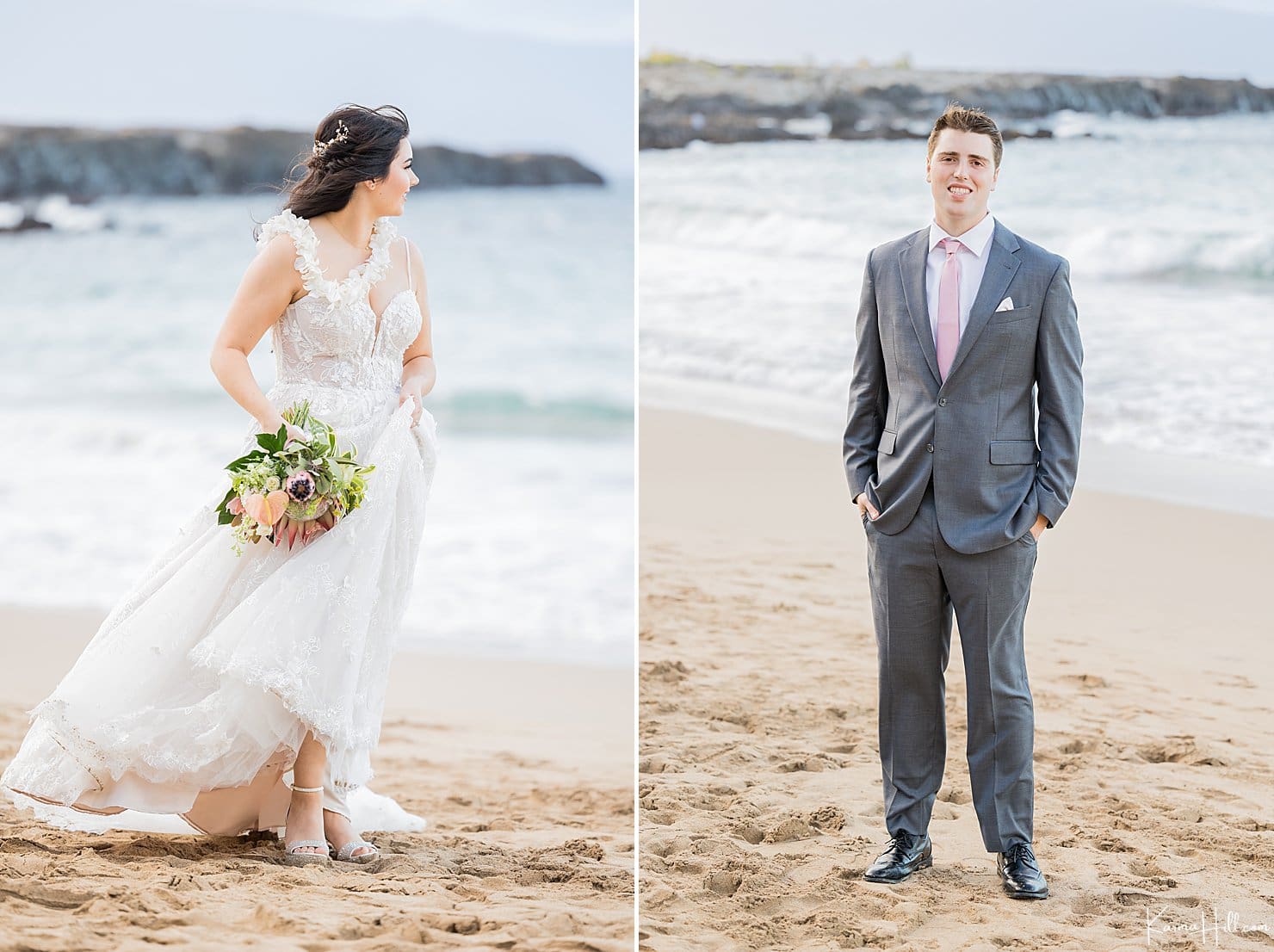 College Romance - Charlotte & Sam's Maui Elopement