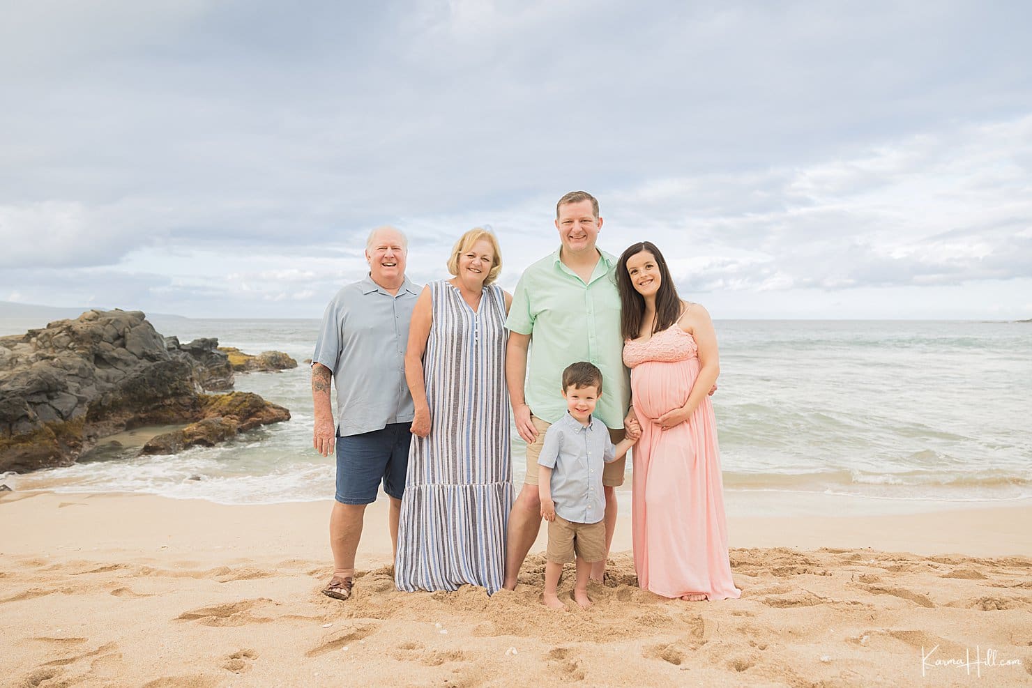 Waiting For Baby - The Vanatta's Maui Family Portrait