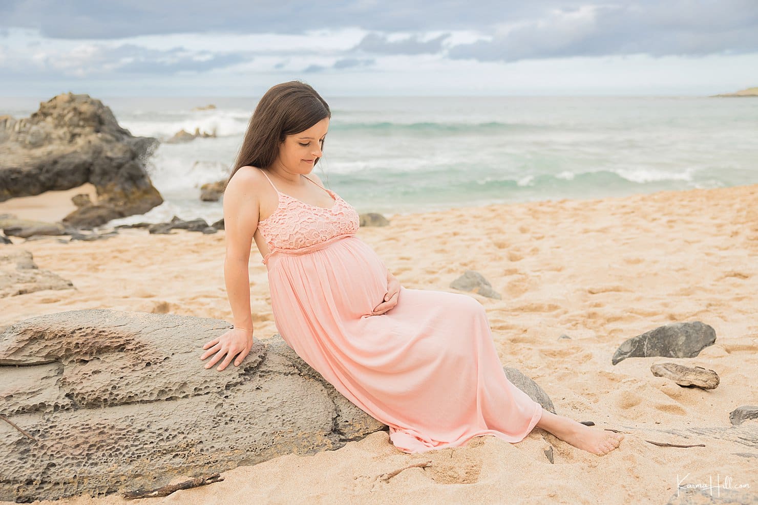 Waiting For Baby - The Vanatta's Maui Family Portrait