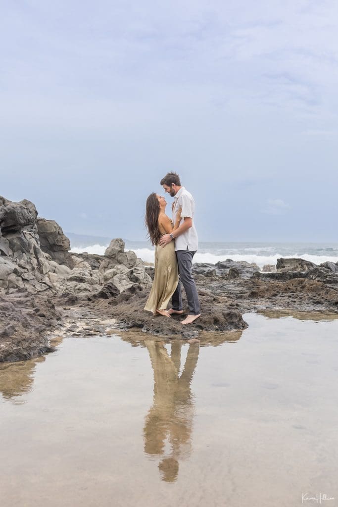 "Yes," Come Rain Or Shine - KC & Danielle's Maui Proposal Portrait