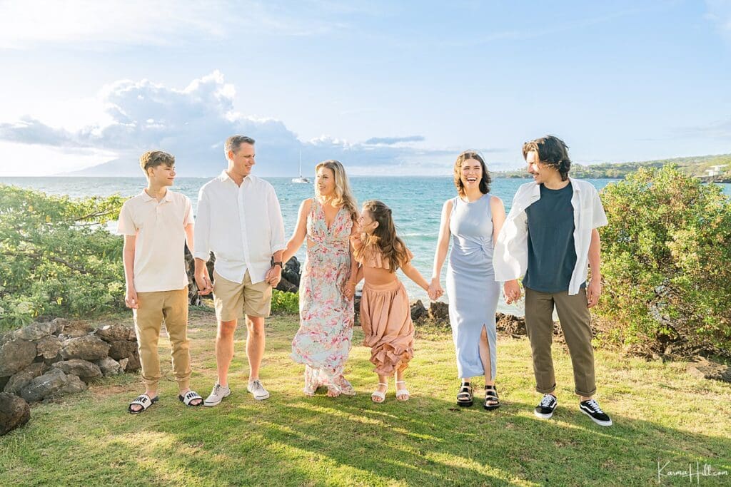 First Time With The Kids - The Mrozek's Maui Family Portrait