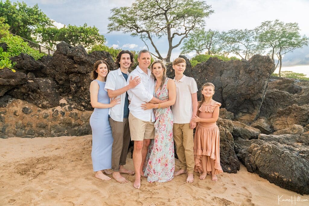 First Time With The Kids - The Mrozek's Maui Family Portrait