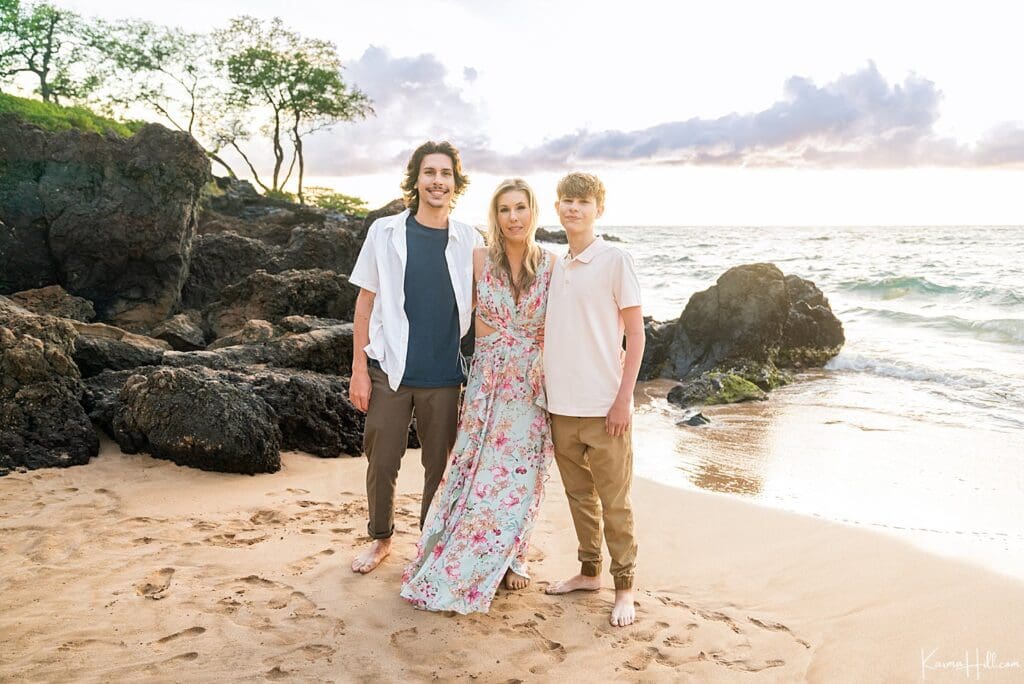 First Time With The Kids - The Mrozek's Maui Family Portrait