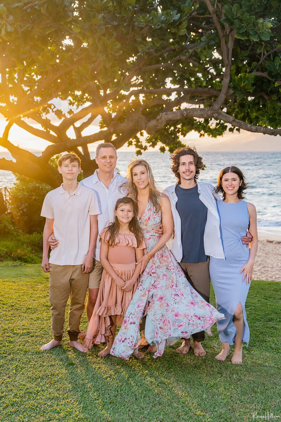 First Time With The Kids - The Mrozek's Maui Family Portrait