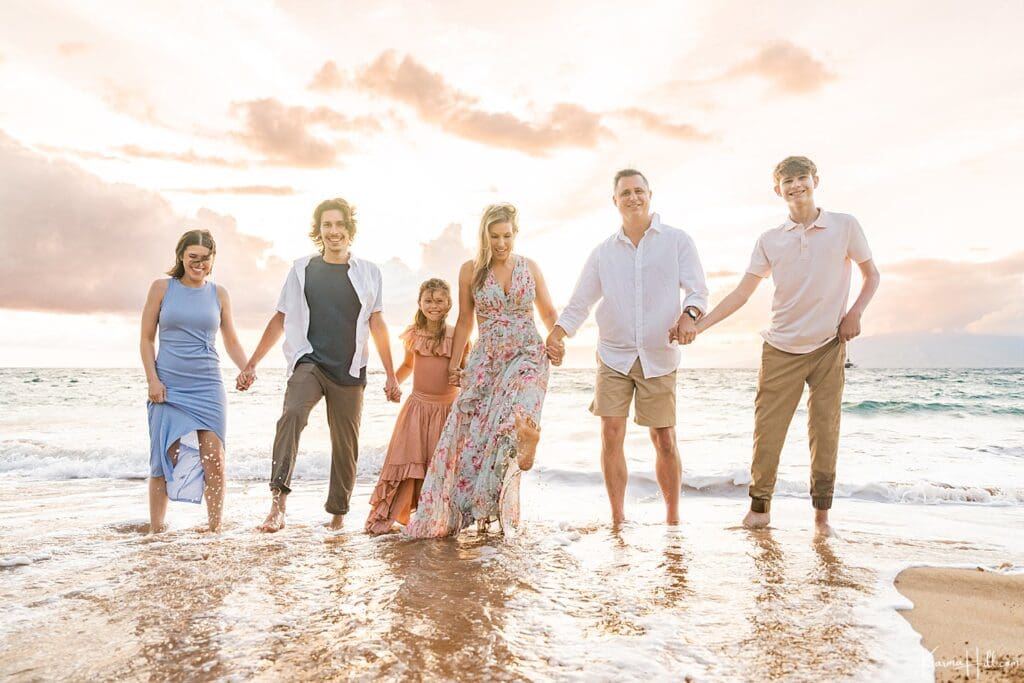 First Time With The Kids - The Mrozek's Maui Family Portrait