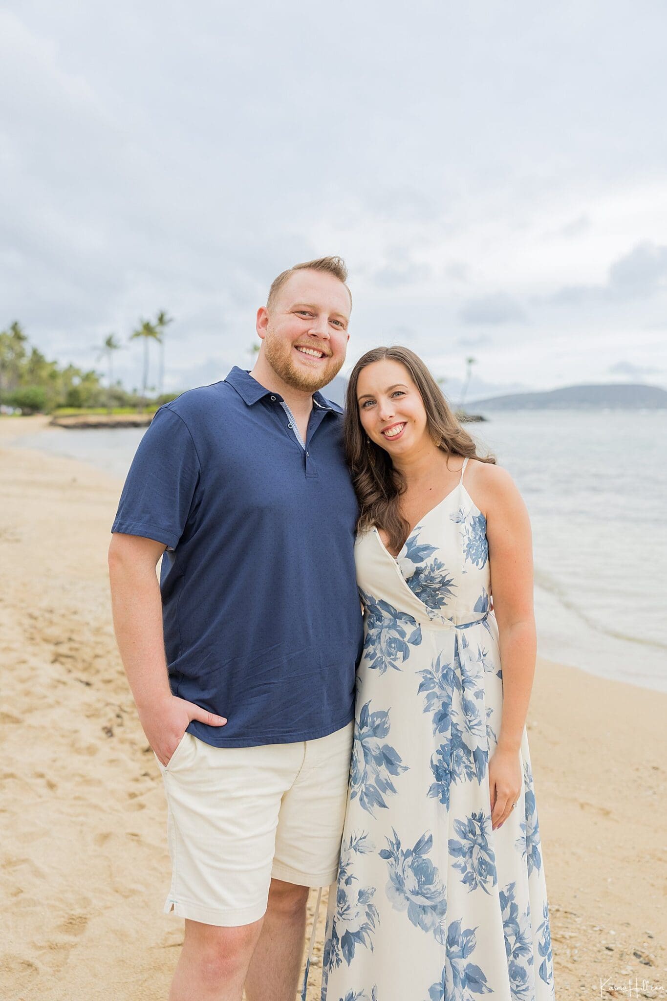 Happy News - Kaj & Jessica's Oahu Engagement Portrait