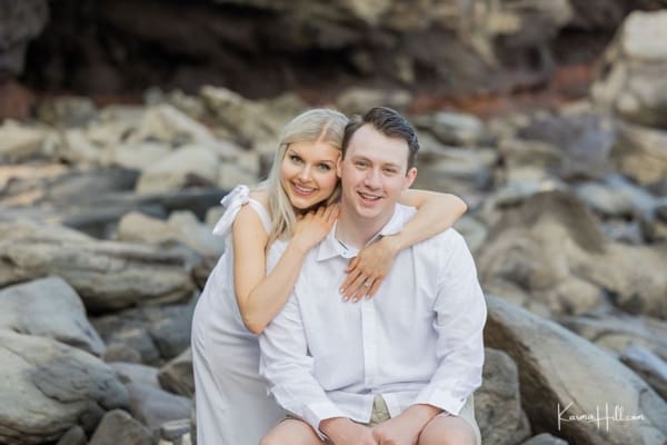 Spreading The Love - Sara & Jacob's Maui Engagement Portrait