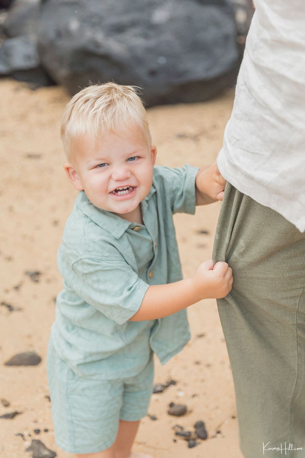 Loving The Beach - The Shirley's Kauai Family Portrait
