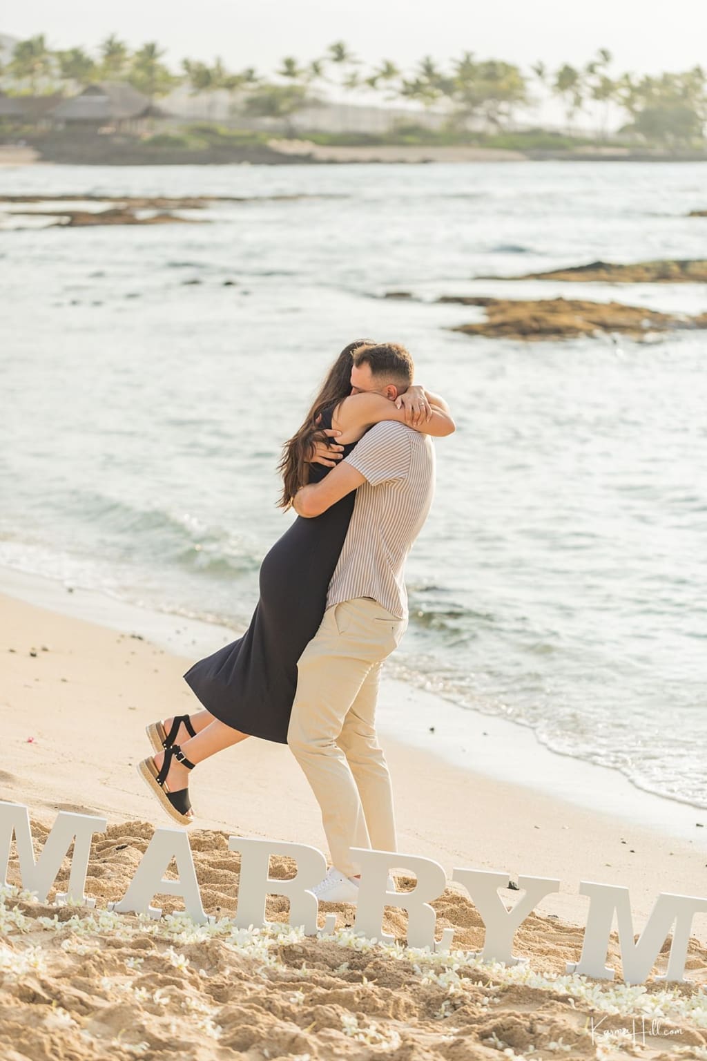 Joyful Yes - Cody & Jenna's Big Island Proposal Portrait