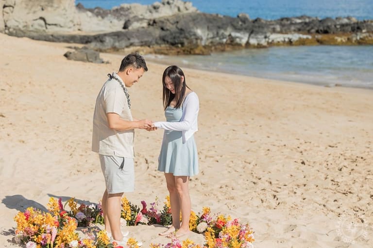 Love in Bloom - Julian & Erin's Maui Proposal Portrait