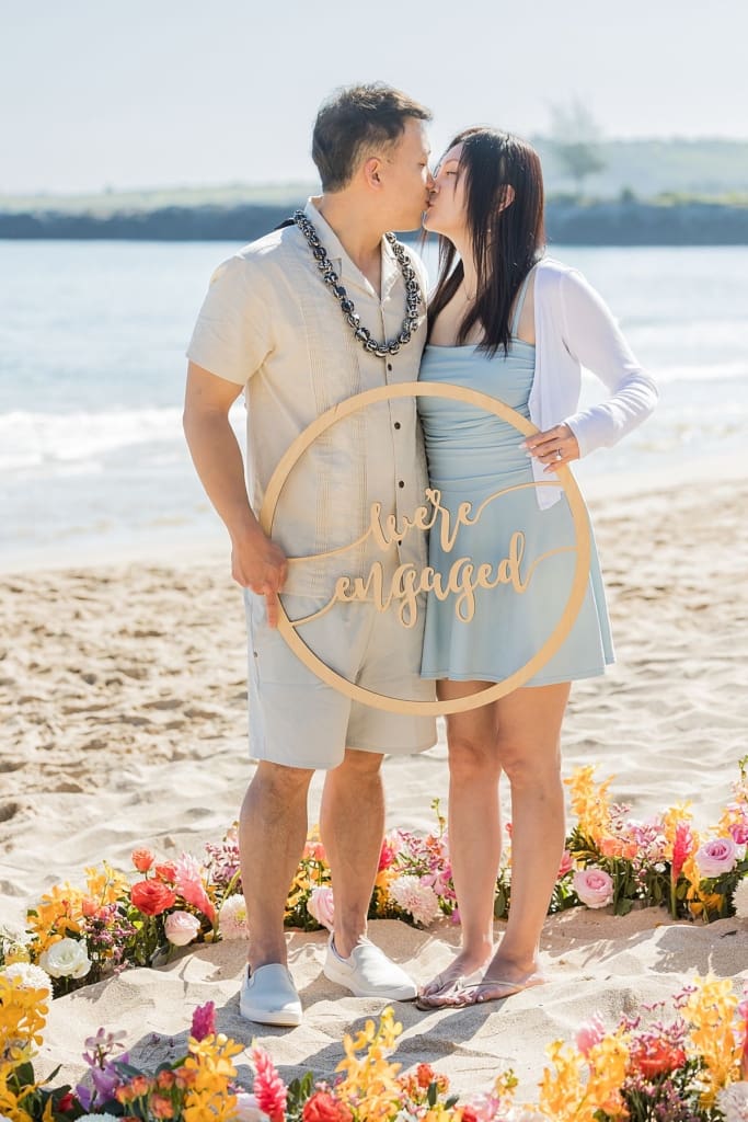 Love in Bloom - Julian & Erin's Maui Proposal Portrait