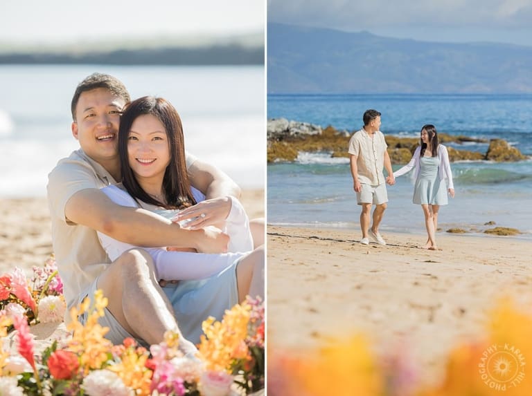 Love in Bloom - Julian & Erin's Maui Proposal Portrait