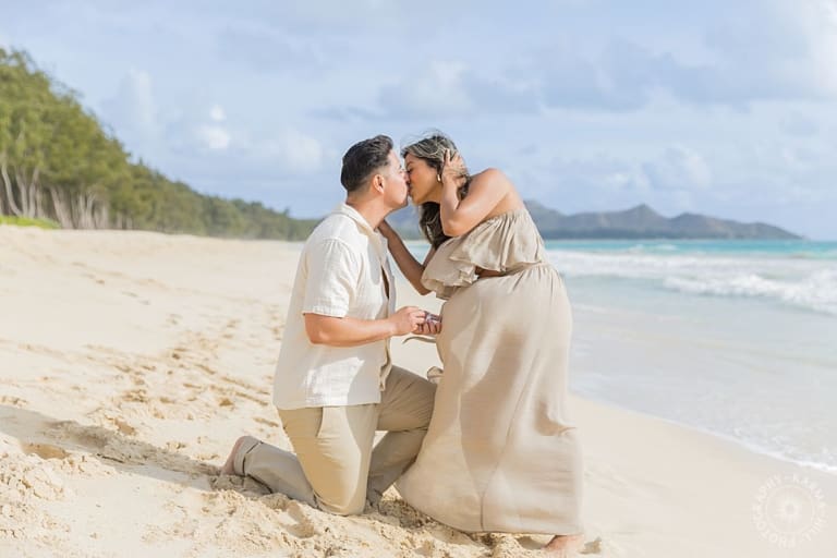 My Heart, My Love - Bezaleel & Laura's Oahu Proposal Portrait