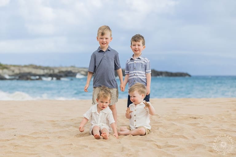 All The Crew - The Krouses' Maui Family Portrait