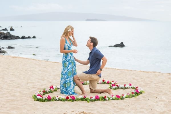 Love In Bloom - Nick & Allie's Maui Proposal Portrait
