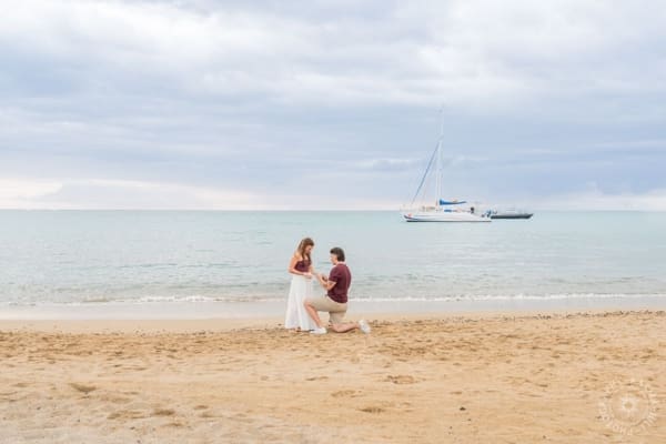 Young Love - John & Riley's Big Island Proposal Portrait