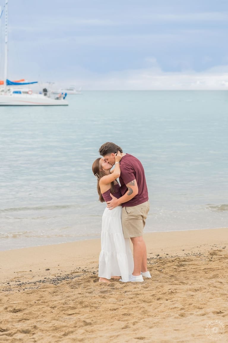 Young Love - John & Riley's Big Island Proposal Portrait